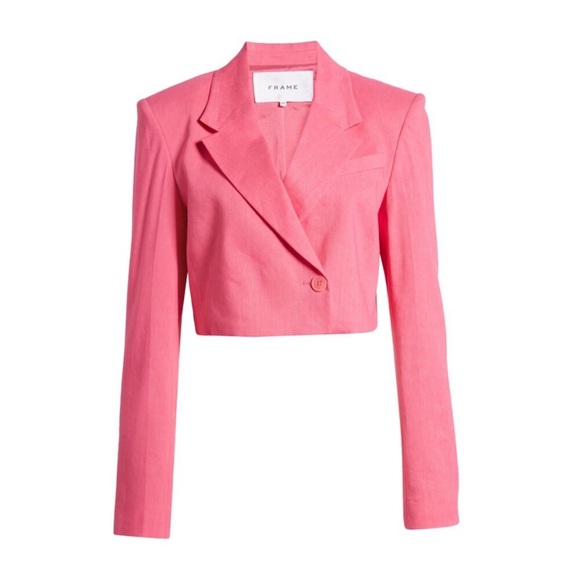 Frame Denim | Jackets & Coats | Frame Short Pink Jacket S | Poshmark